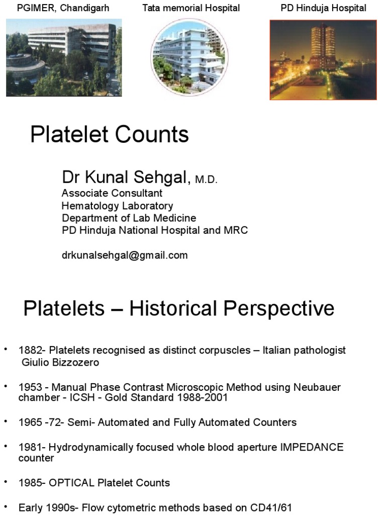 Platelet Counts | PDF | Platelet | Anatomy