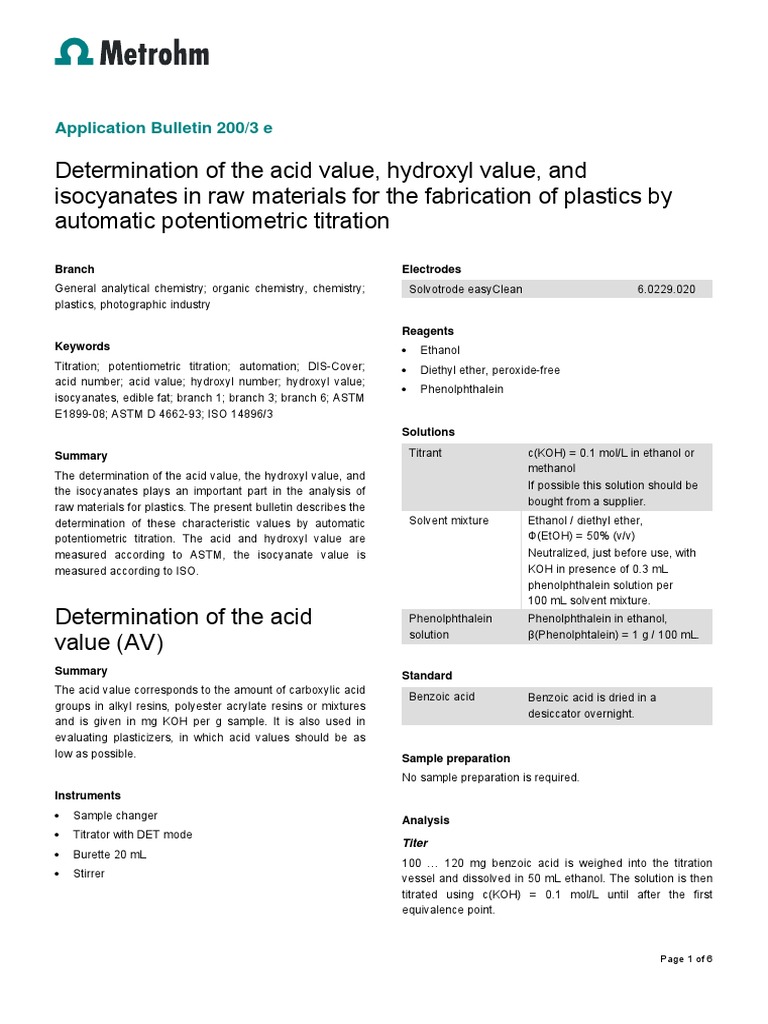 Hydroxyl value | Titration | Chemical Compounds