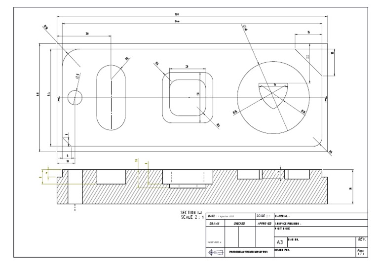 Material: Drawn Checked Approved Surface Finishing: Date: 2:1 | PDF
