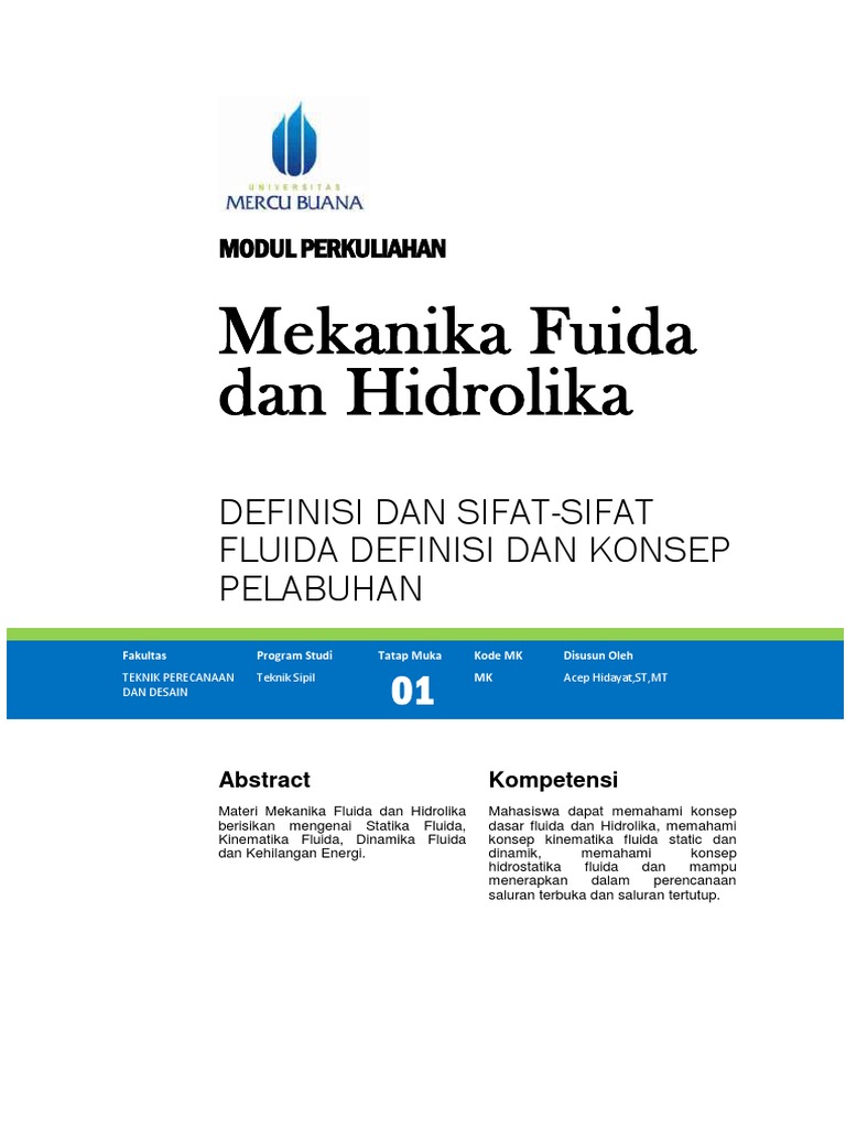 Modul 1 Mekflu | PDF | Metode & Bahan Ajar | Teknologi & Rekayasa