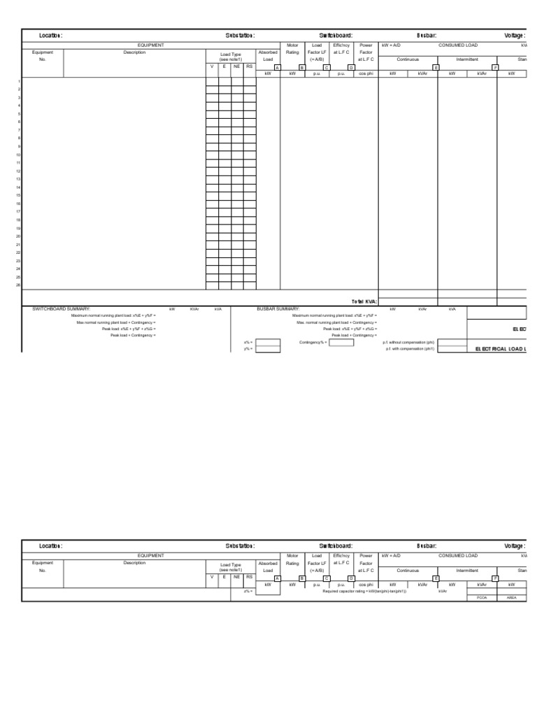 My Load Summary Form - Bus | PDF