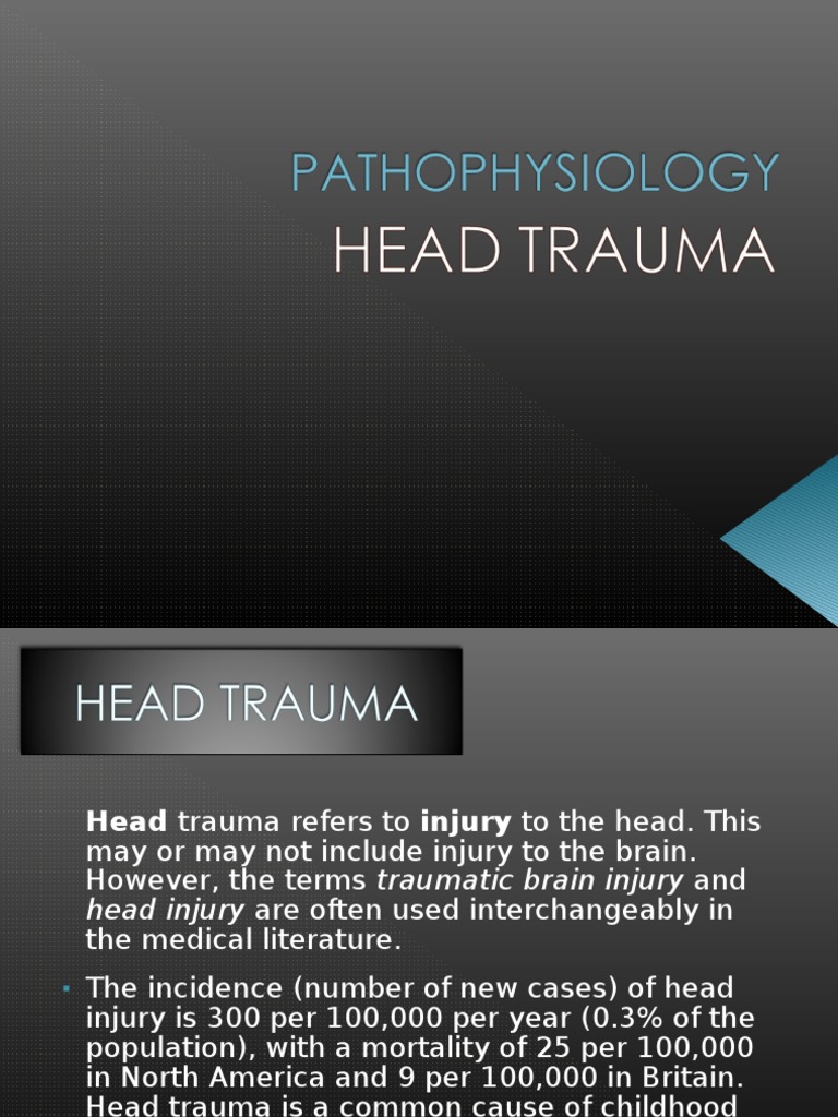 Ppt. Patho Head Injury | PDF | Traumatic Brain Injury | Neurotrauma