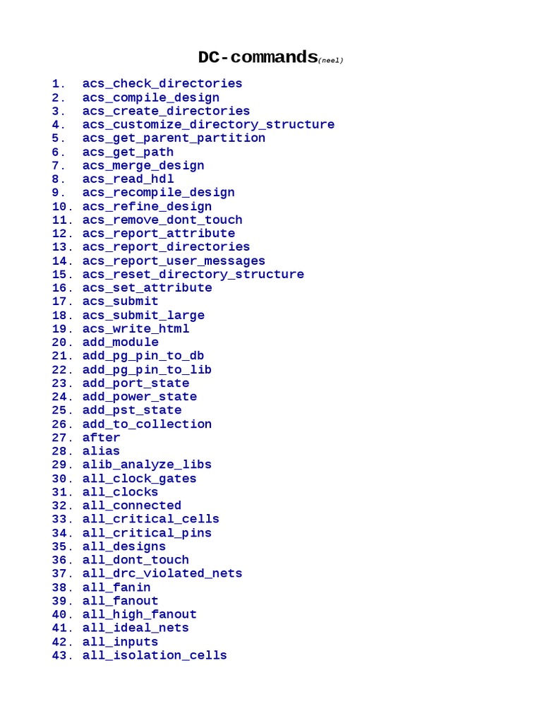 Dc Commands | Software Development | Computer Programming