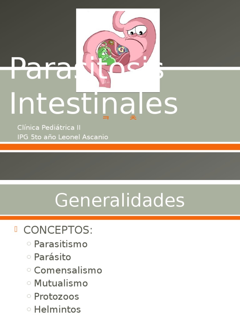 Parasitosis Intestinales en Pediatria | PDF | Medicina Veterinaria ...