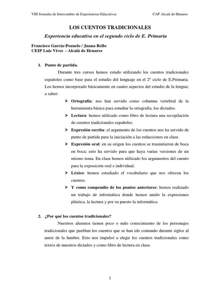 Cuentos Tradicionales para Niños | PDF | Cuentos | Comillas