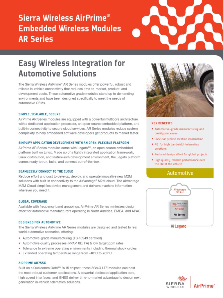 Sierra Wireless AirPrime AR Series Automotive Wireless Modules | PDF ...