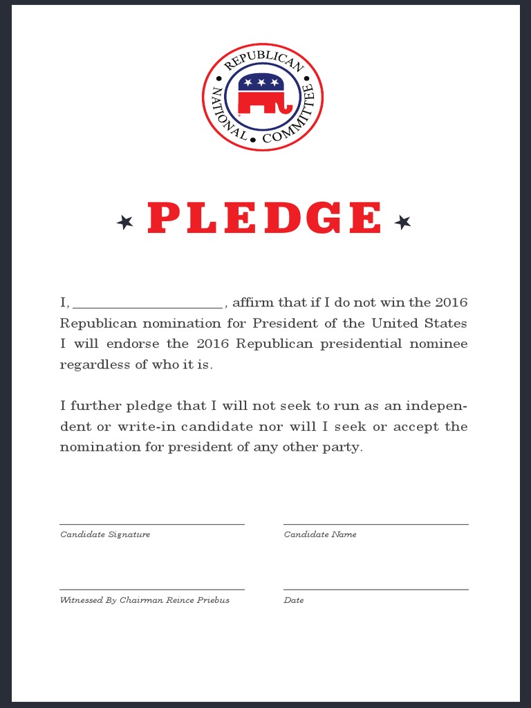 RNC Loyalty Pledge