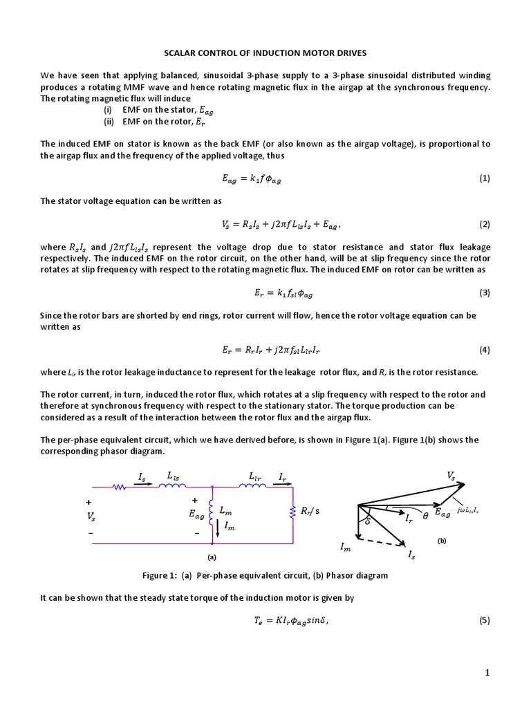 Scalar Control Of Induction Motor Drives | Electrical Equipment | Electricity