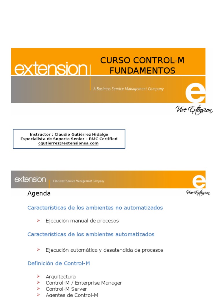 Curso de Control-M: Fundamentos y Prácticas | PDF | Plataforma cruzada ...