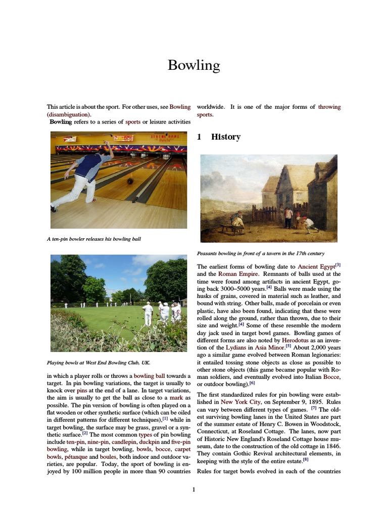 Bowling | PDF | Throwing | Ball Games