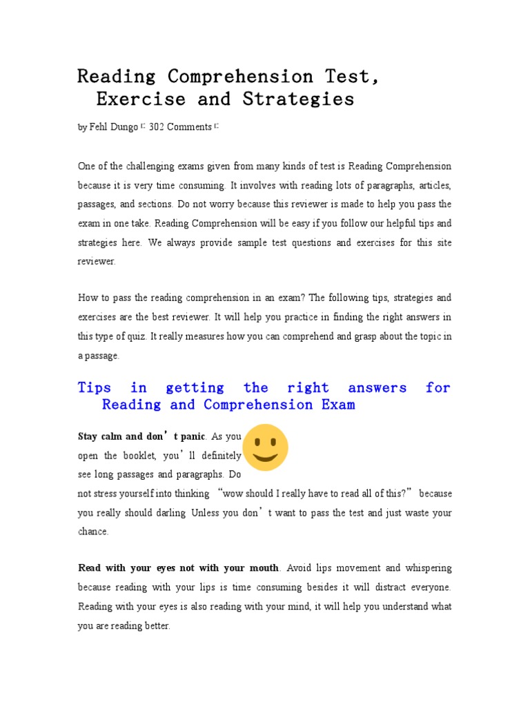 Reading Comprehension Test | PDF | Malaysia Airlines Flight 370 ...