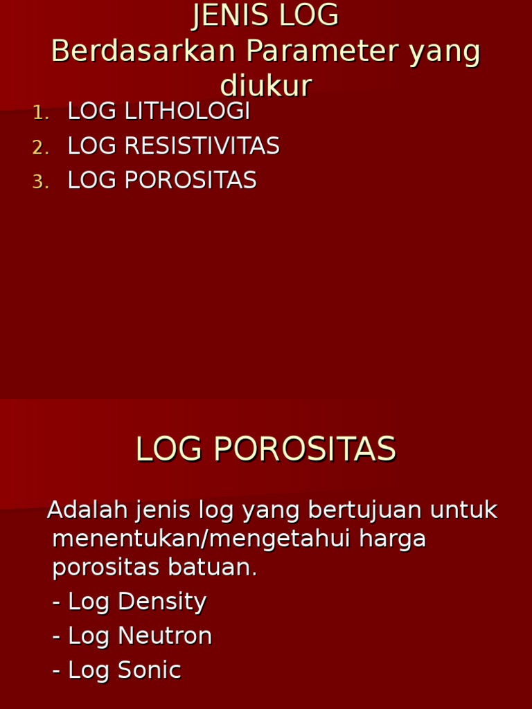 Log Porositas | PDF