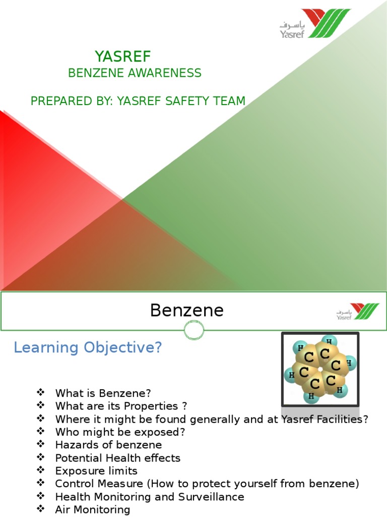 Benzene Awareness Training - 1 | PDF | Benzene | Personal Protective ...