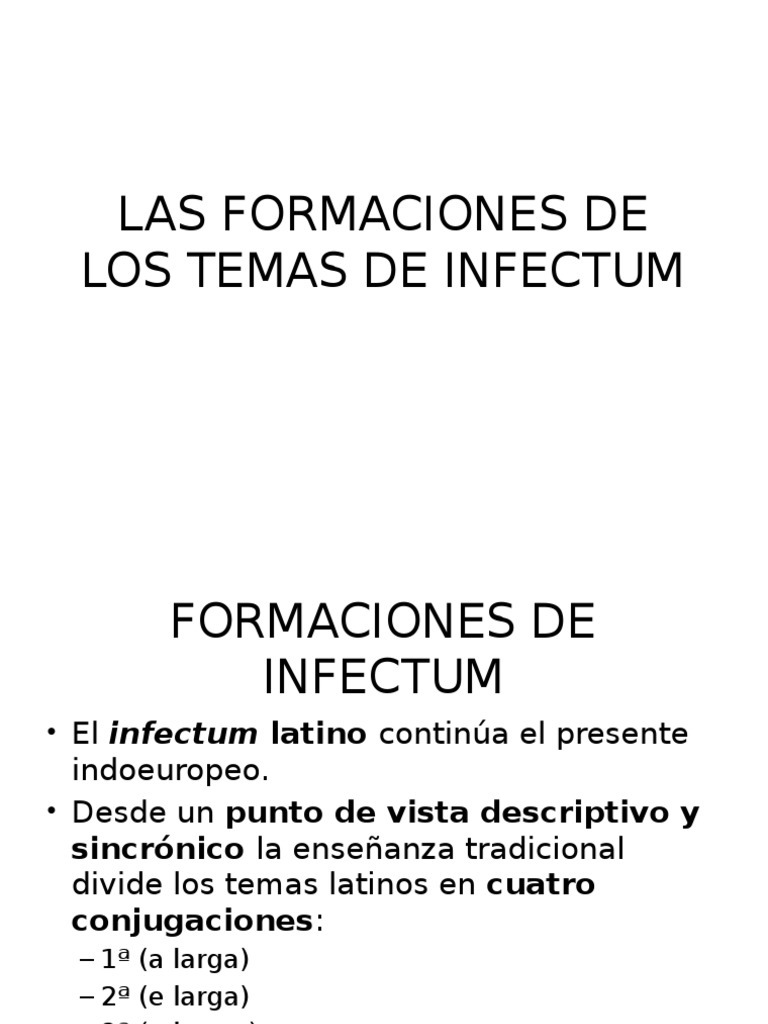 Temas de Infectum | PDF | latín | Morfología