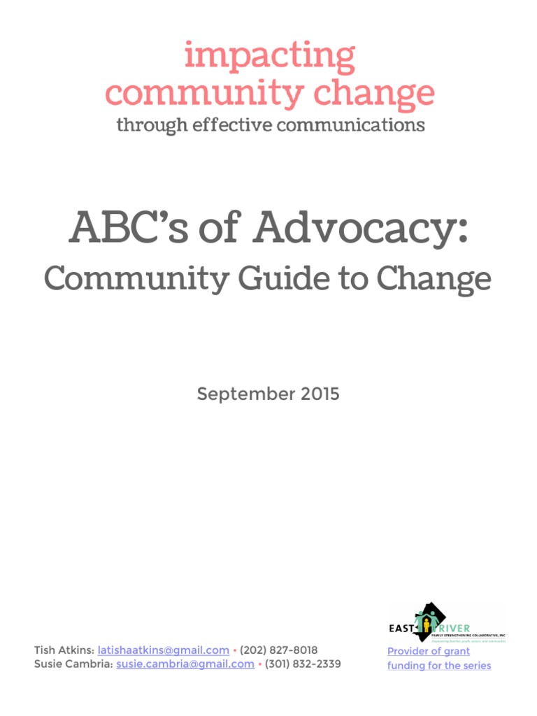 ABC's of Advocacy Guide | Download Free PDF | Advocacy | Goal