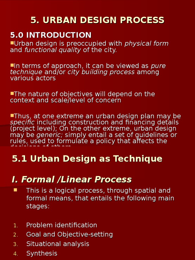 Urban Design Process Overview | PDF | Shape | Urban Design