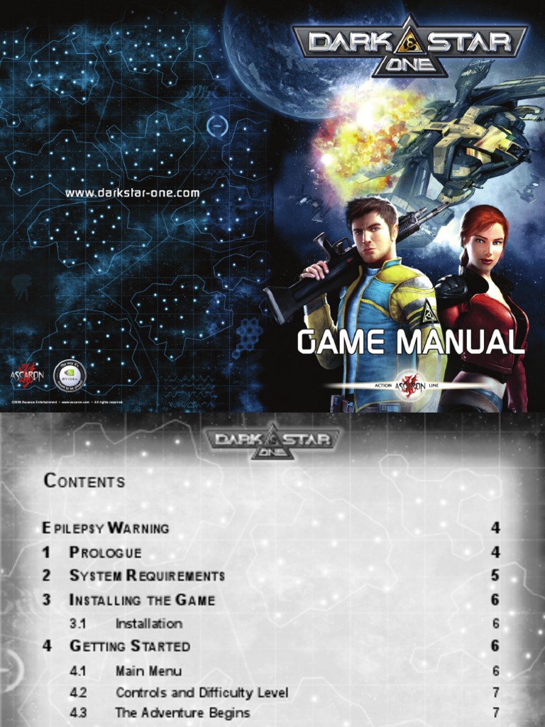 DarkStar One Game Manual | PDF | Milky Way | Crime Thriller