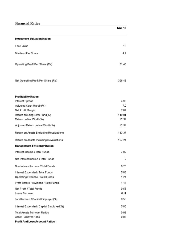 Comparative Ratio Analysis-SB | PDF | Dividend | Revenue