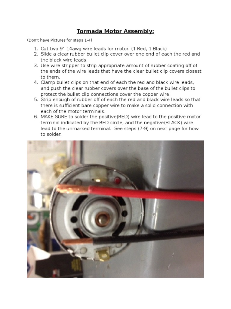 Soldering Wire Leads To DC Motor | PDF | Soldering | Solder