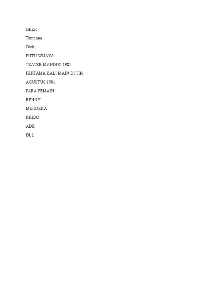 Naskah GEER | PDF