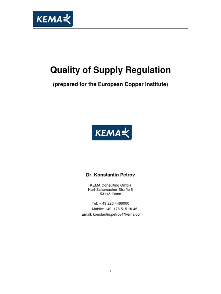 Quality of Supply Regulation Paper | PDF | Incentive | Monopoly