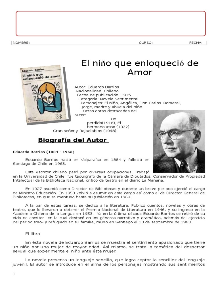 Guia de El Niño Que Enloqueció de Amor | PDF | Science | Ciencia filosófica