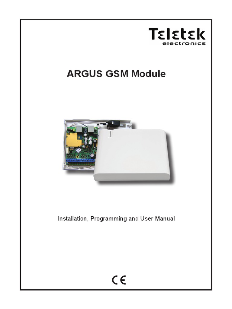 Argus GSM Module: Installation, Programming and User Manual | Download ...