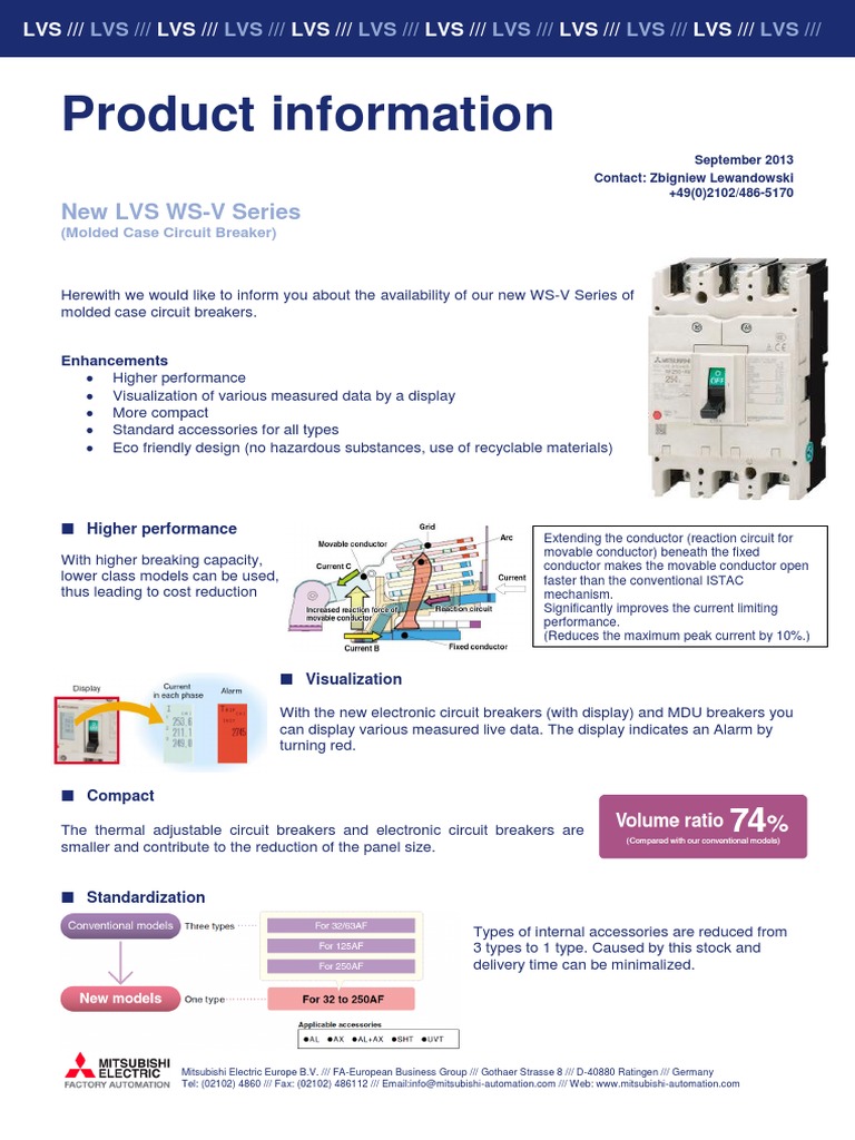 Product Information LVS New WS-V Series October 2013 | PDF | Direct ...