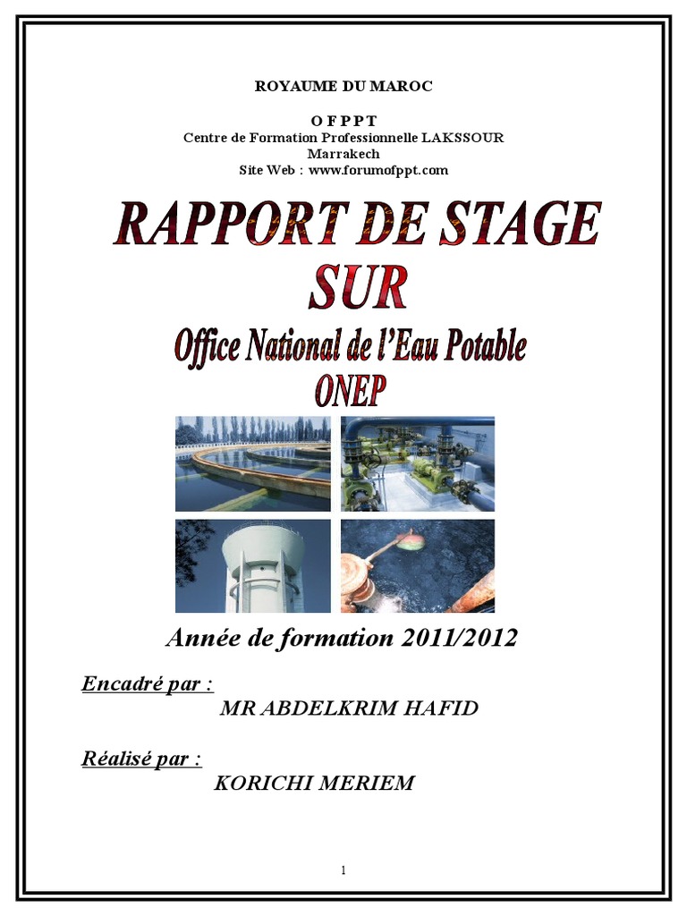 Rapport de Stage Onep | PDF | Application | Fax