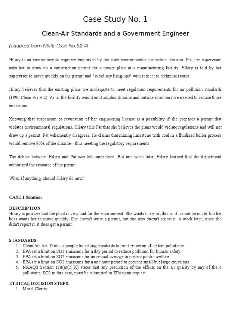 Case Studies | PDF | Engineer | Air Pollution