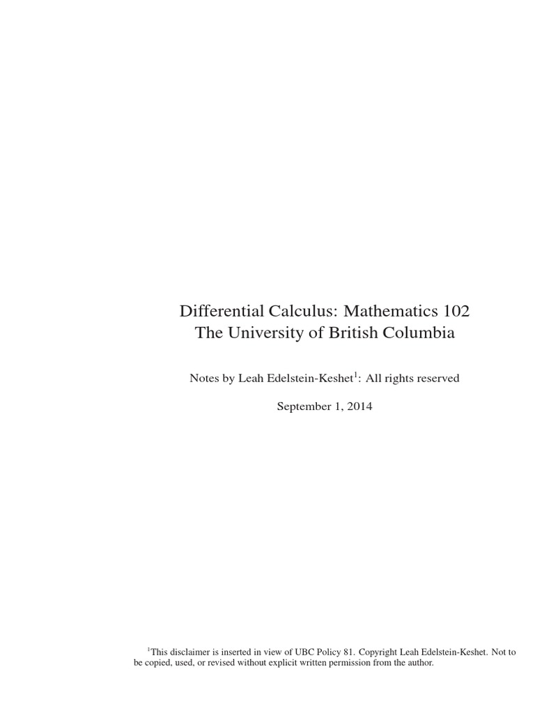 Differential Calculus Math 102 | PDF | Derivative | Trigonometric Functions