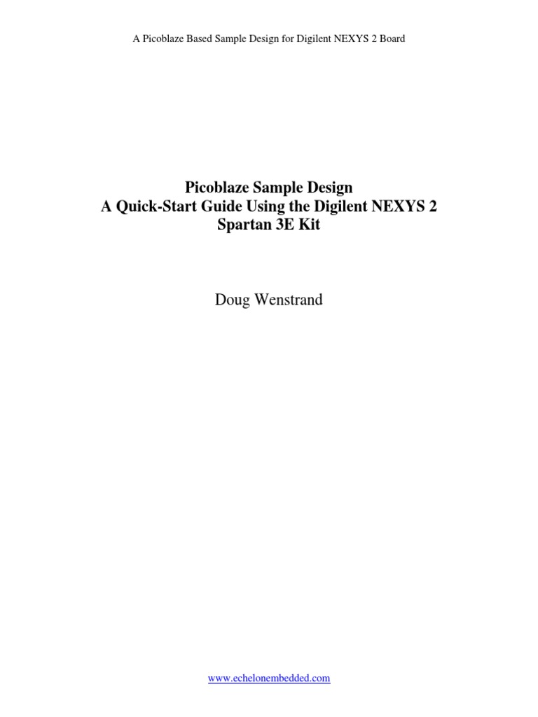 Picoblaze Sample Design | PDF | Field Programmable Gate Array | Vhdl