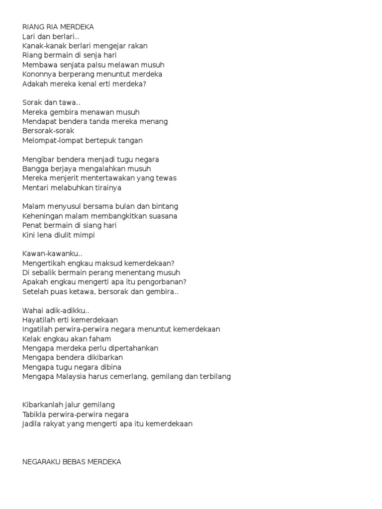 Koleksi Sajak Merdeka | PDF