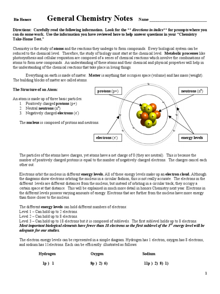 General Chemistry Notes | PDF | Ph | Chemical Polarity