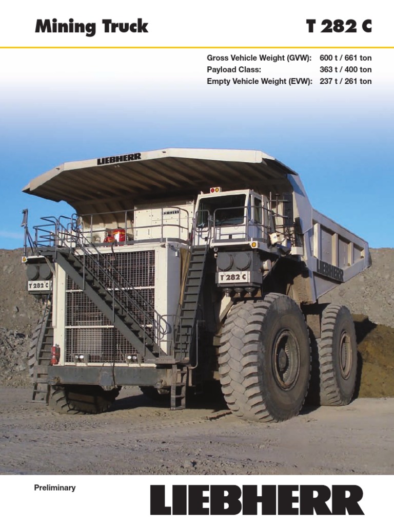 Liebherr T282C Specifications | PDF | Transmission (Mechanics) | Engines