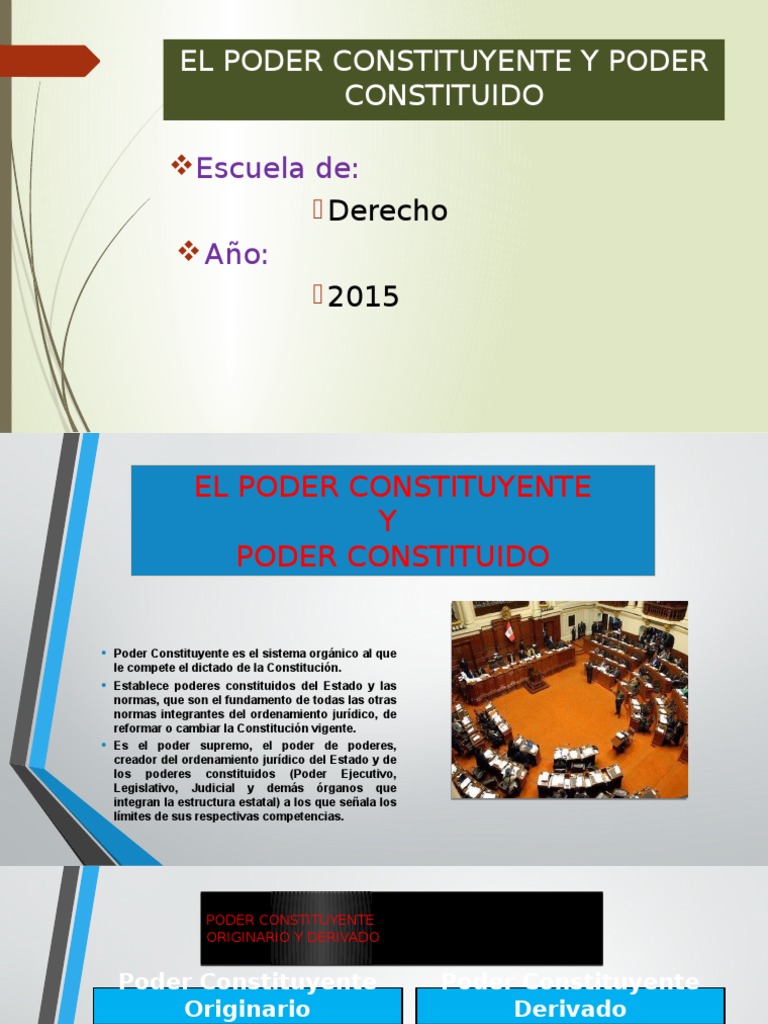 El Poder Constituyente y Poder Constituido | PDF | Constitución | Nación