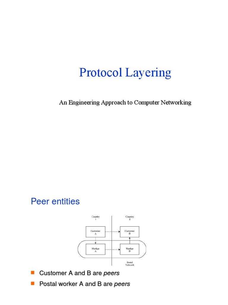 Protocol Layering: An Engineering Approach To Computer Networking | PDF ...
