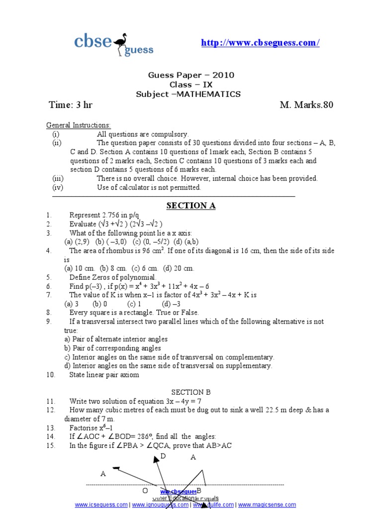 Maths Papet | PDF | Triangle | Area