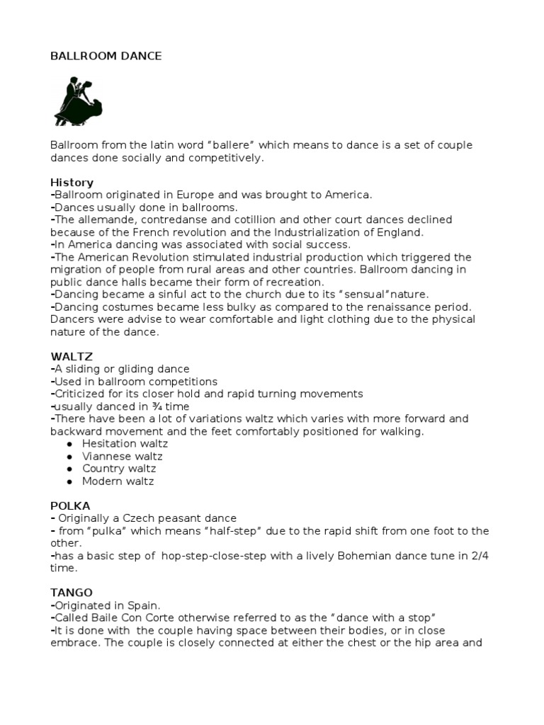 Ballroom Handouts | PDF | Ballroom Dance | Partner Dance