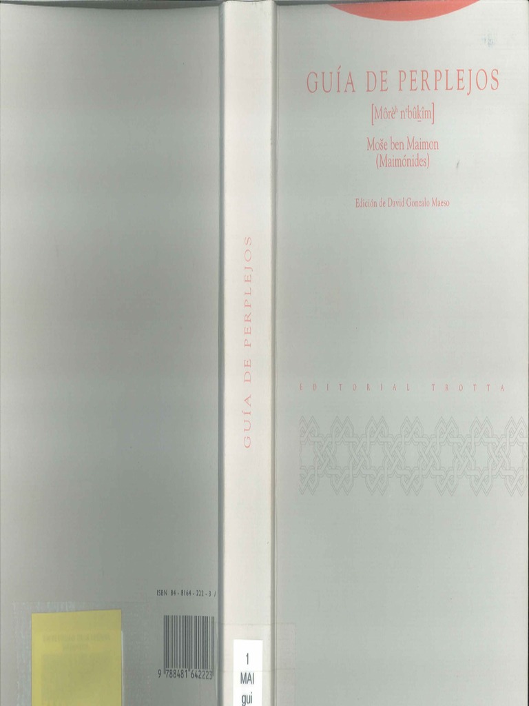 Guia de Perplejos Maimonides | PDF