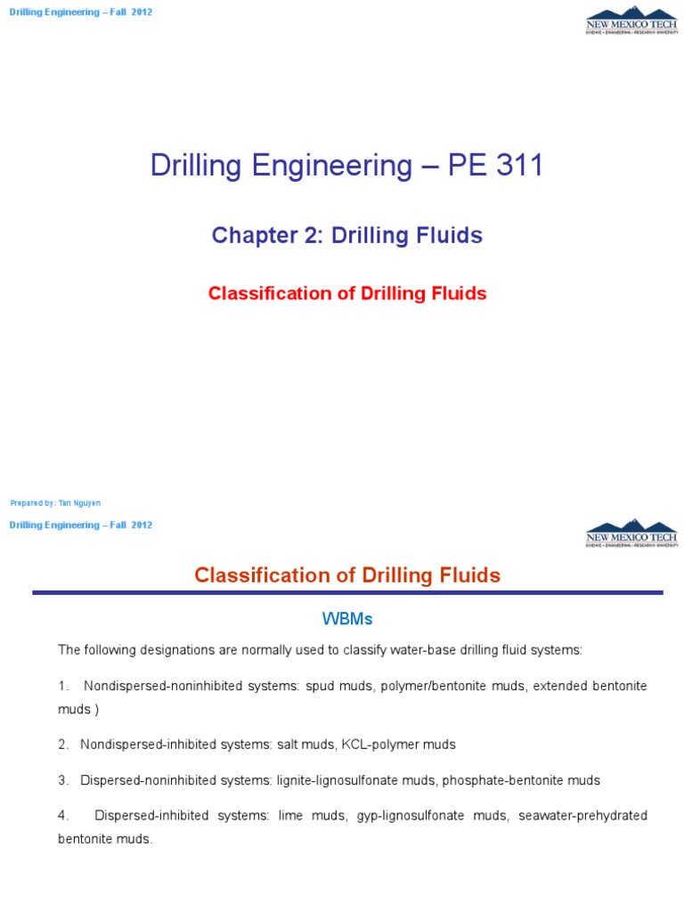 Classification of Drilling Fluid | PDF | Emulsion | Sodium Chloride