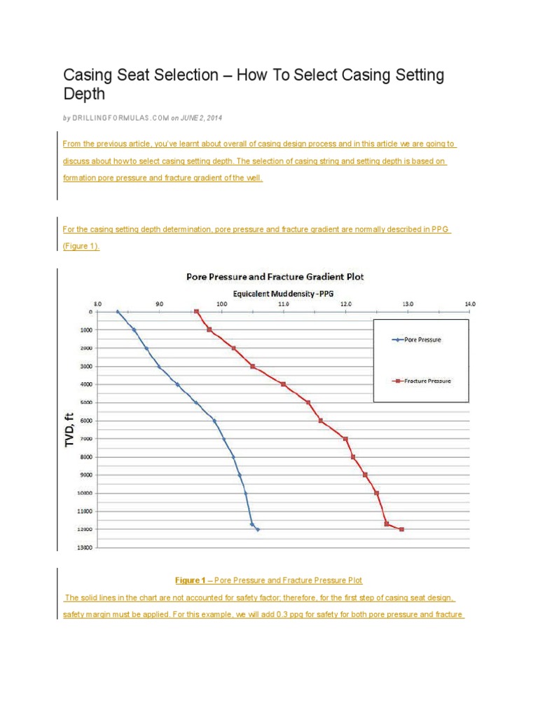 Casing Seat Selection | PDF | Casing (Borehole) | Top Down And Bottom ...