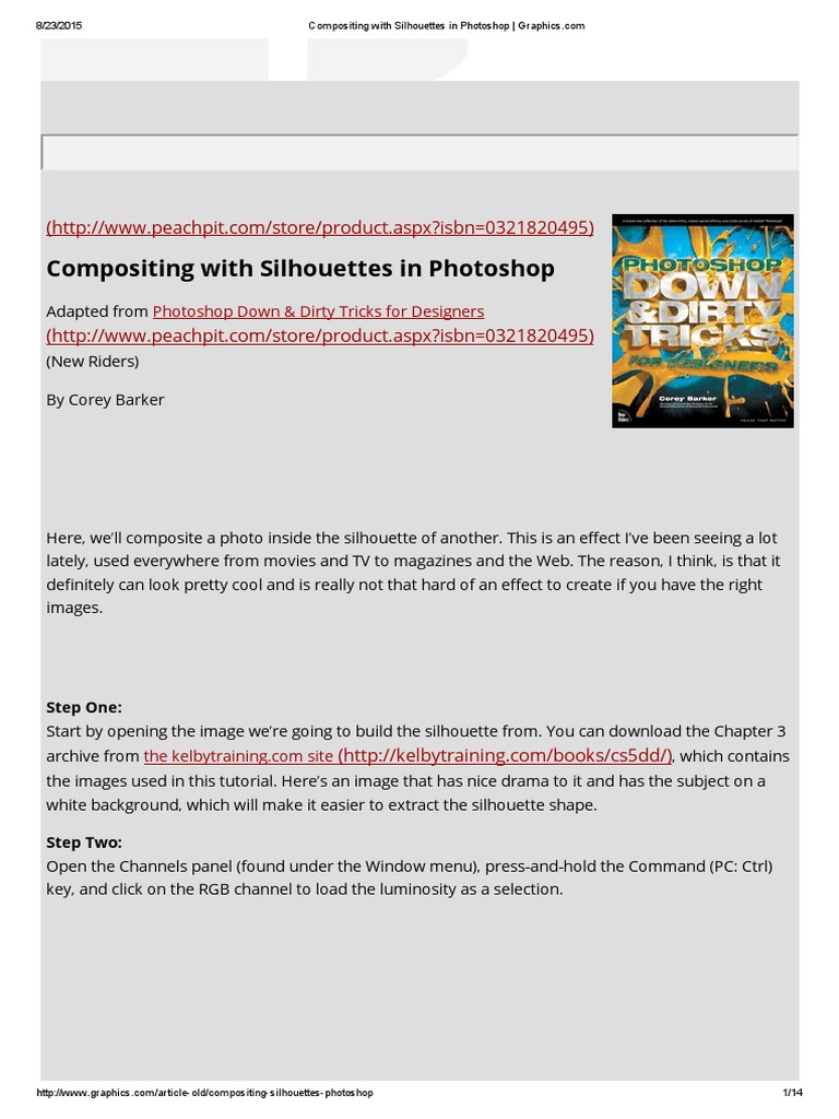 Compositing With Silhouettes in Photoshop - Graphics | PDF | Adobe ...