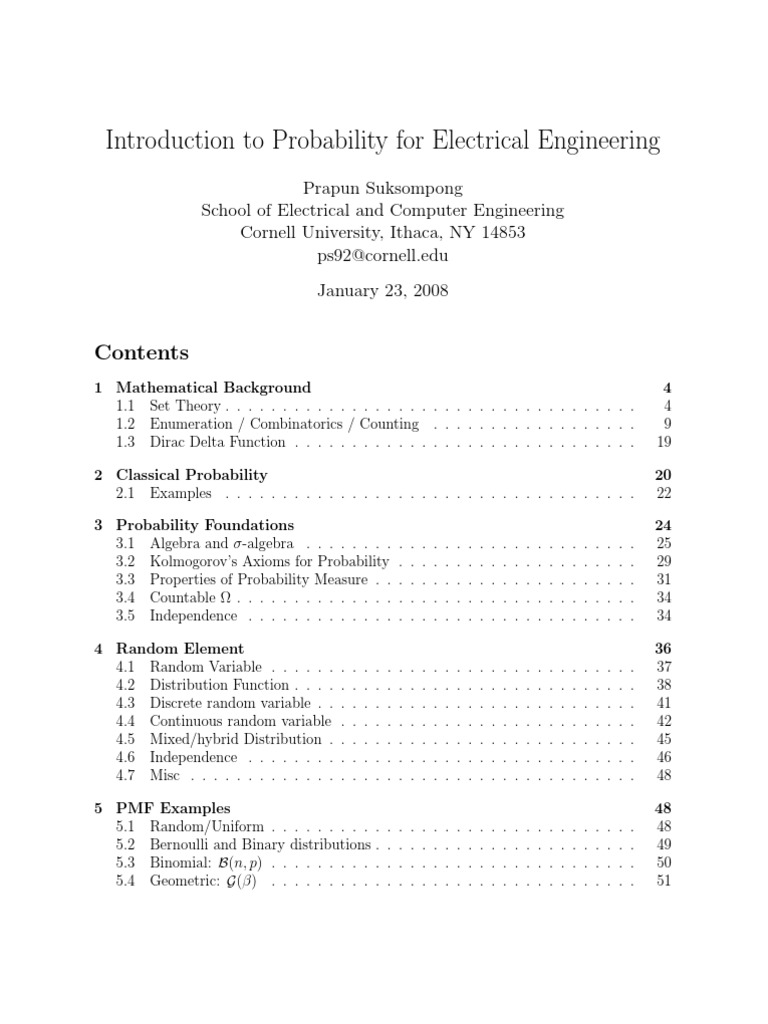 Introduction To Probability and Random Signals | PDF | Probability ...