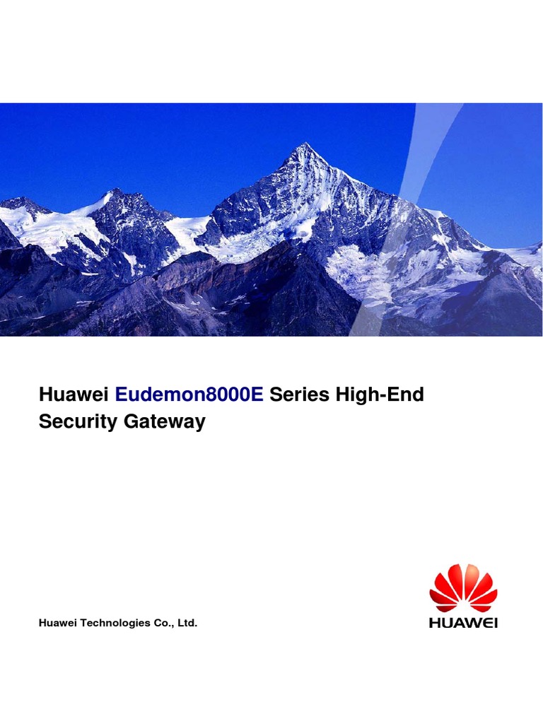 Huawei Eudemon8000E Security Gateway | PDF