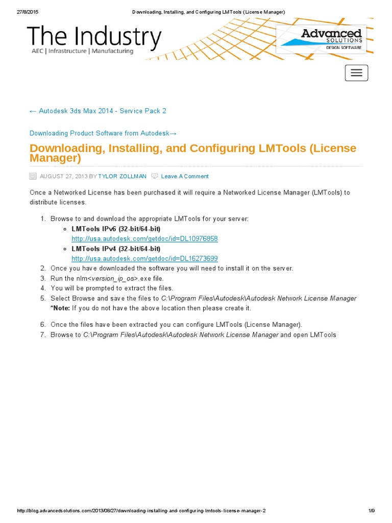 Downloading, Installing, and Configuring LMTools (License Manager ...