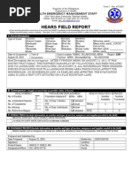 Form 1 HEARS Field Report | PDF | Patient | Health Care