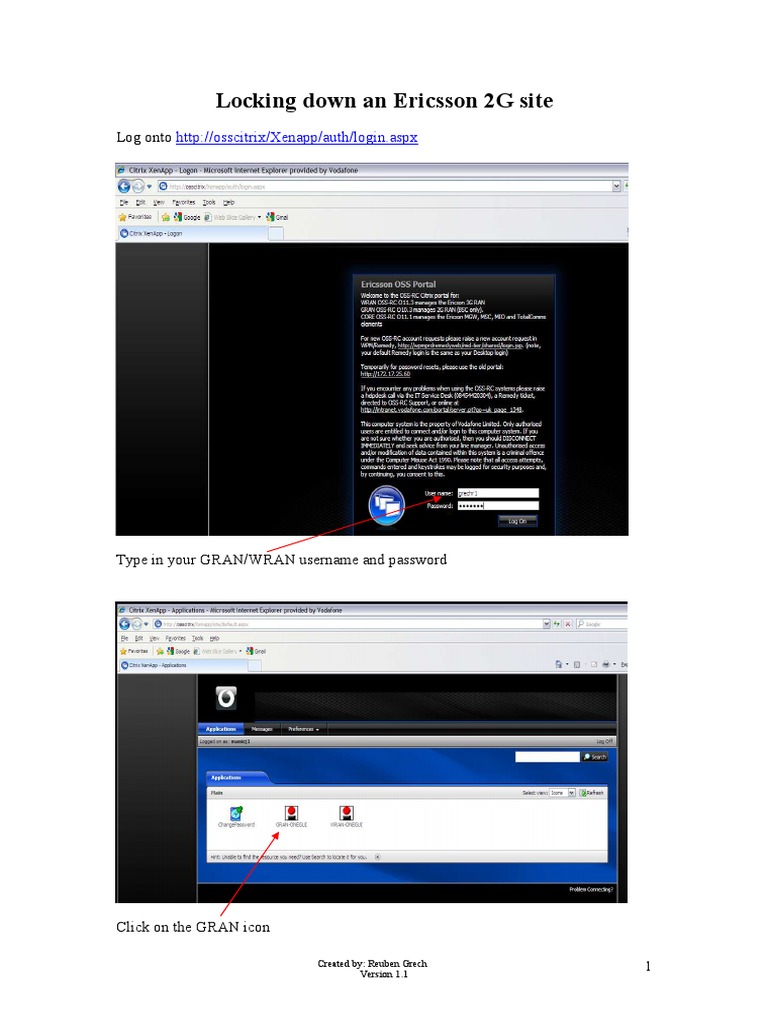 Ericsson 2G Site Lock Down V1.1 | PDF | Technology & Engineering | Home ...