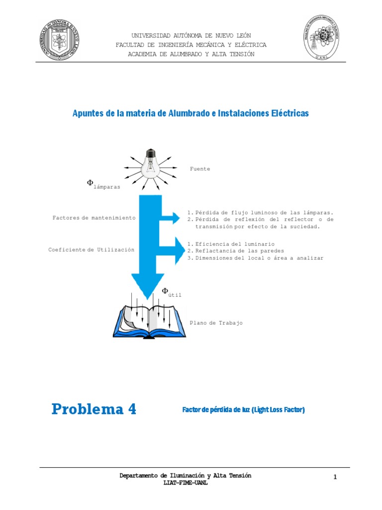 Anexo 1. - Light Loss Factor PDF | PDF | Encendiendo | Radiación ...