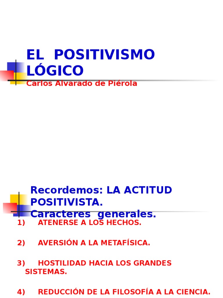 El Positivismo Lógico | Proposición | Positivismo